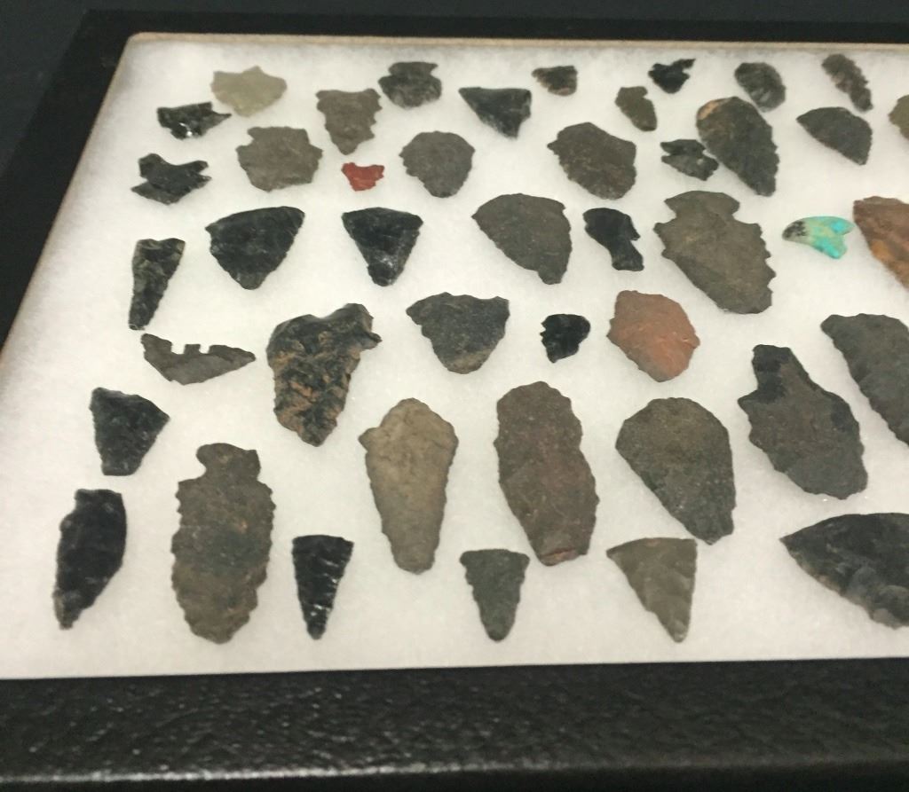 Prehistoric Arizona Arrowheads Display