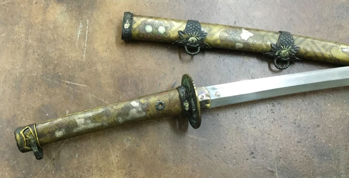 Old Japanese Samurai Sword - Original Sheath