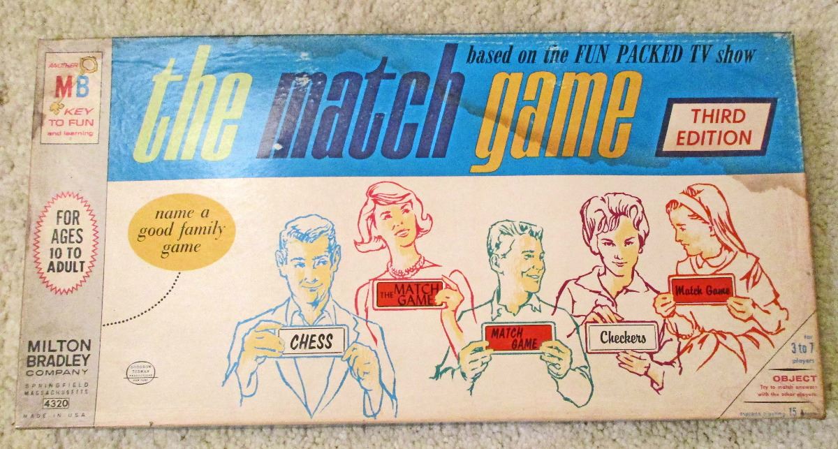 VINTAGE MB THE MATCH GAME BOARD GAME IN ORIG. BOX