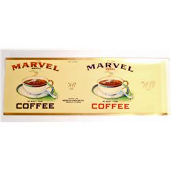 VINTAGE MARVEL COFFEE CAN ADVERTISING LABEL