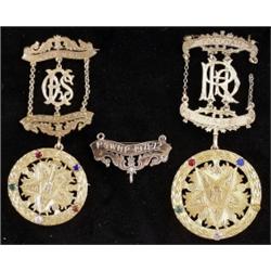A 1930's 9ct gold Masonic medal, presented to "Sis. MRS JEAN McCAFFREY ...