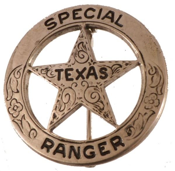 Special Texas Ranger Badge in Leather Case