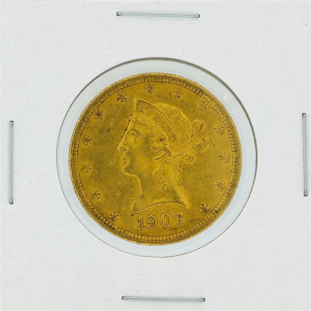 1907 $10 Liberty Head Eagle Gold Coin