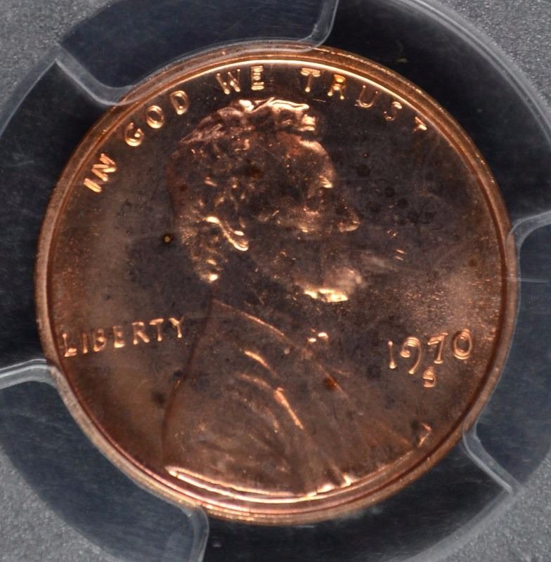 1970-S SMALL DATE LINCOLN CENT, PCGS PR-67 RED