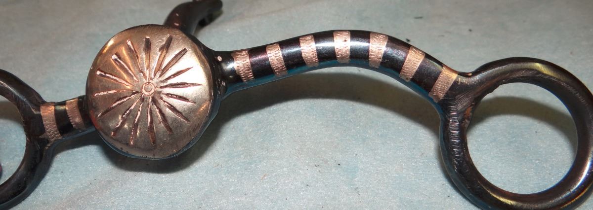 Keith Wellington silver inlaid and mtd new bit w/braided headstall