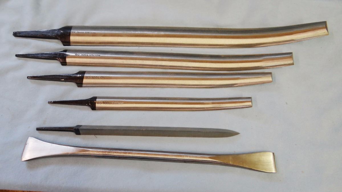 Mound Tool Co. burnishers, in original wood box