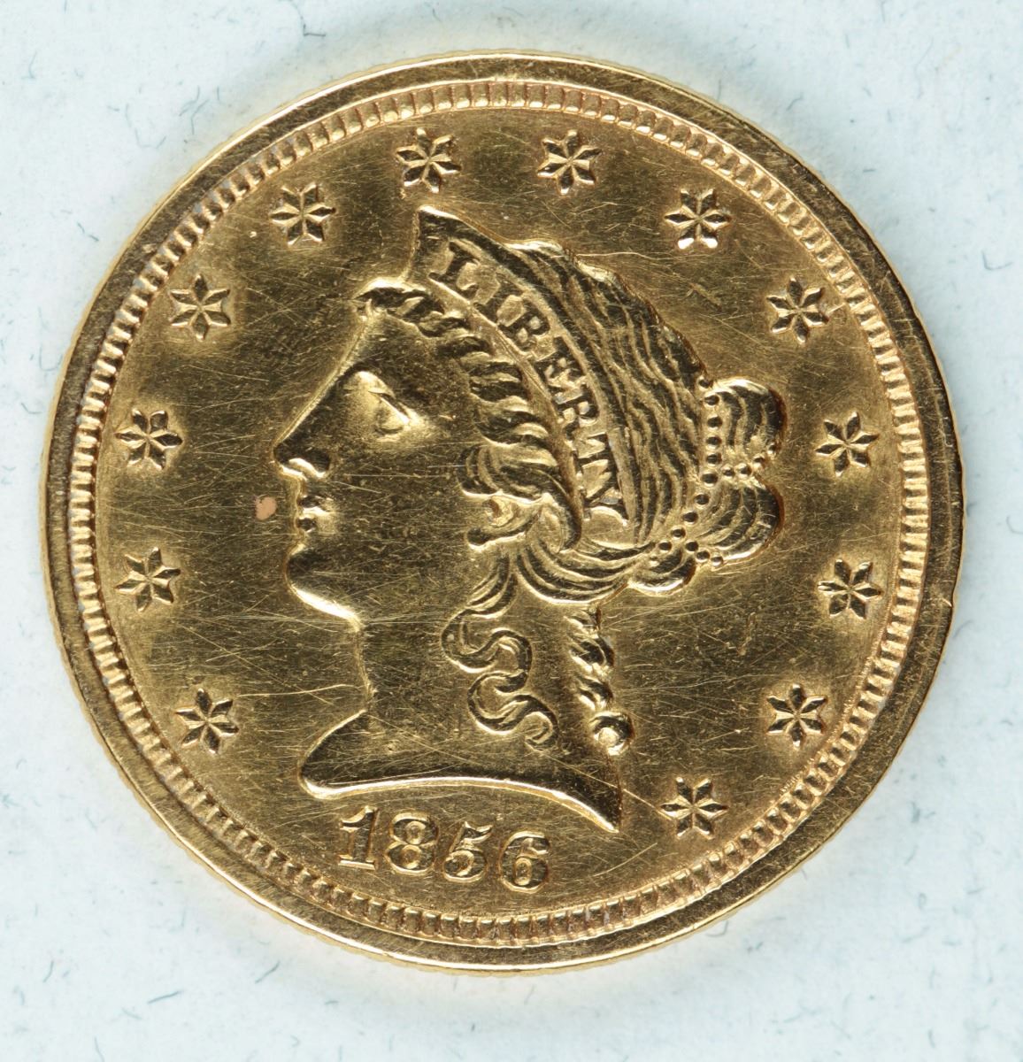 1856 $2.50 gold Coronet