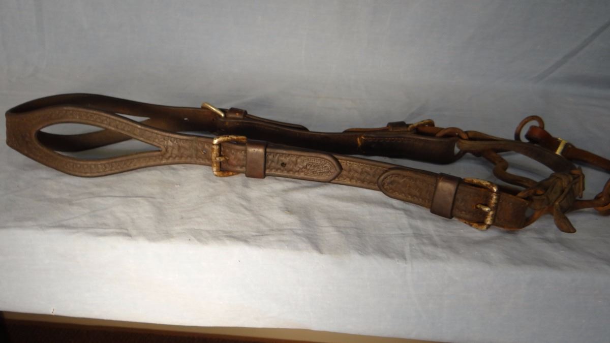 Miles City Saddlery double split ear bridle, basket stamped, rare!