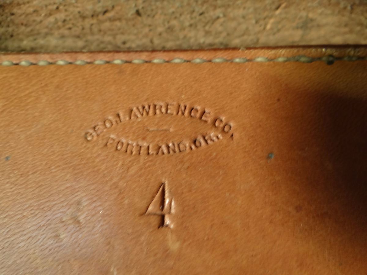 George Lawrence leather fly book, excellent condition