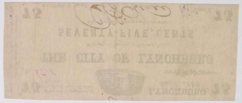 COMPLETE SET OF ( 8 ) LYNCHBURG SHIN PLASTERS CIVIL WAR OBSOLETE ...