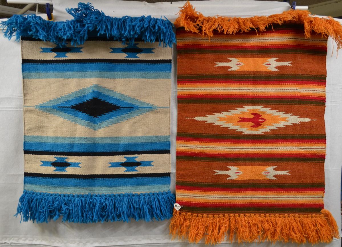 TWO MEXICAN SADDLE BLANKETS