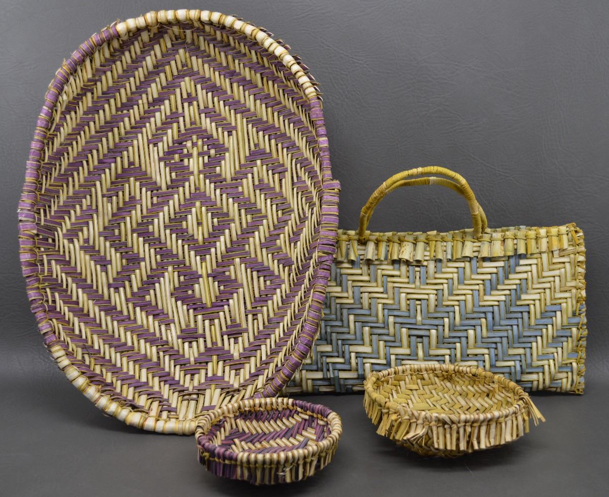 FOUR HOPI SIFTER BASKETS