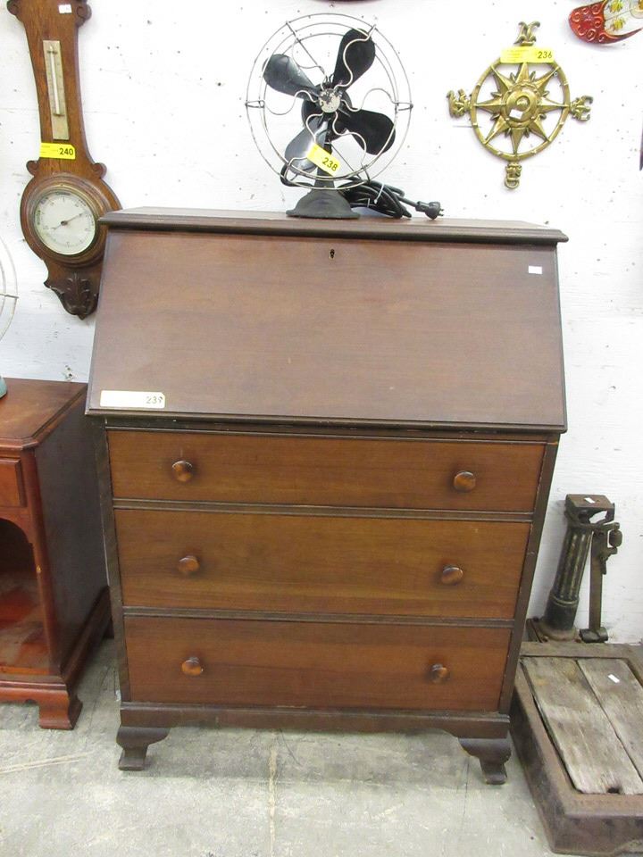 Drop front secretary chest