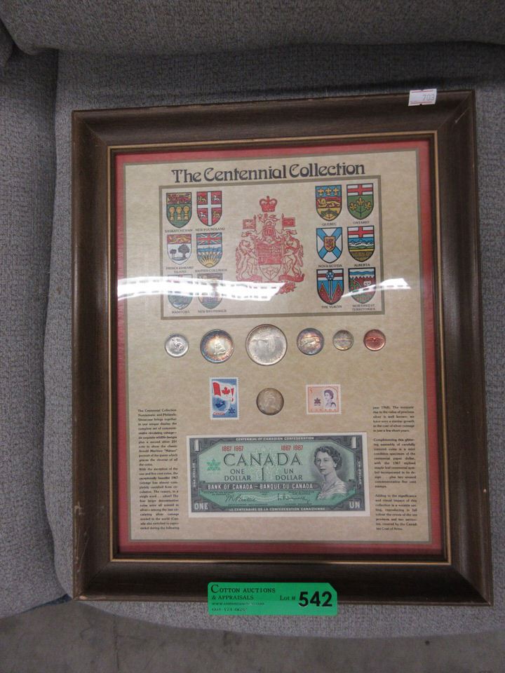 1967 Canadian Centennial Coin Set - Framed