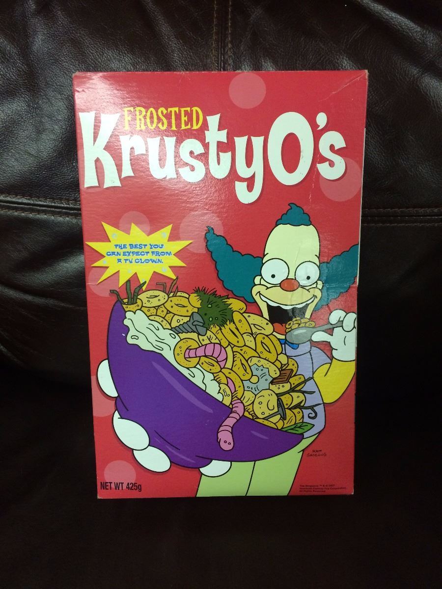 THE SIMPSONS COLLECTIBLE KRUSTY O'S CEREAL BOX