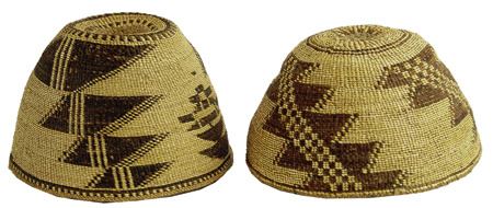 2 Klamath/Modoc Basketry Hats