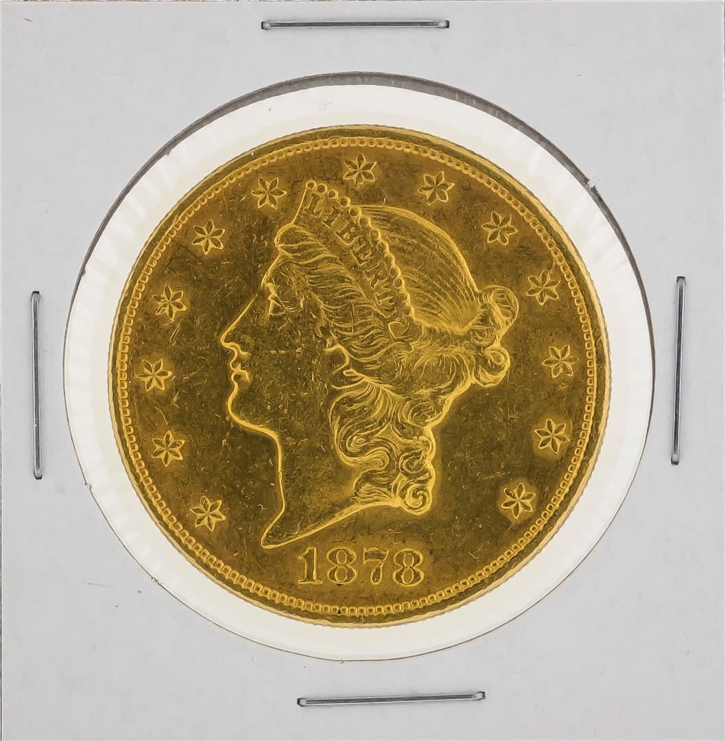 1878 $20 Liberty Head Double Eagle Gold Coin