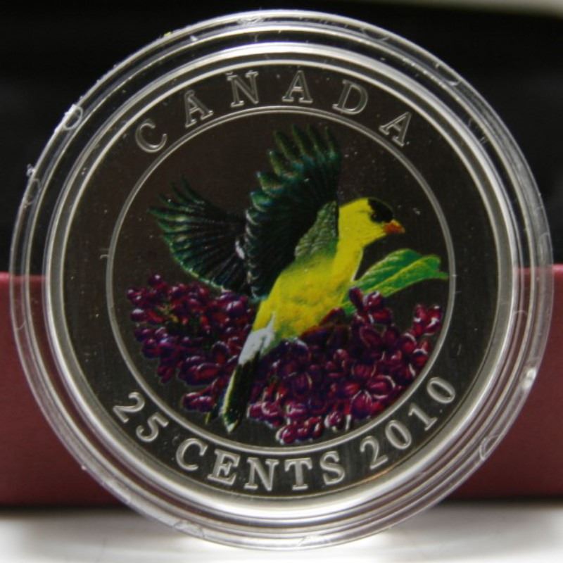 2010 Canada 25-Cent Coin - Birds of Canada Series - Goldfinch