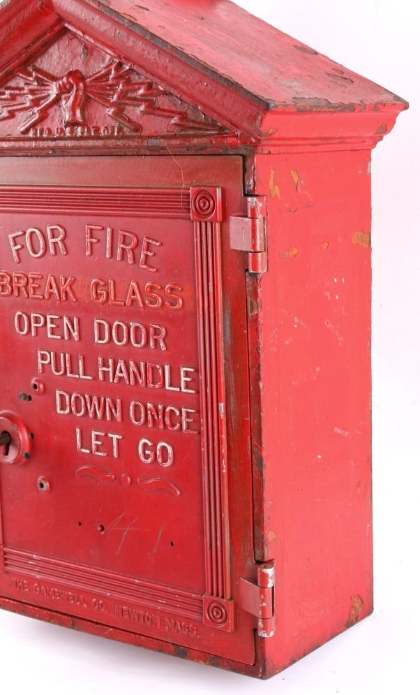 Antique Cast Iron Gamewell Fire Alarm Box