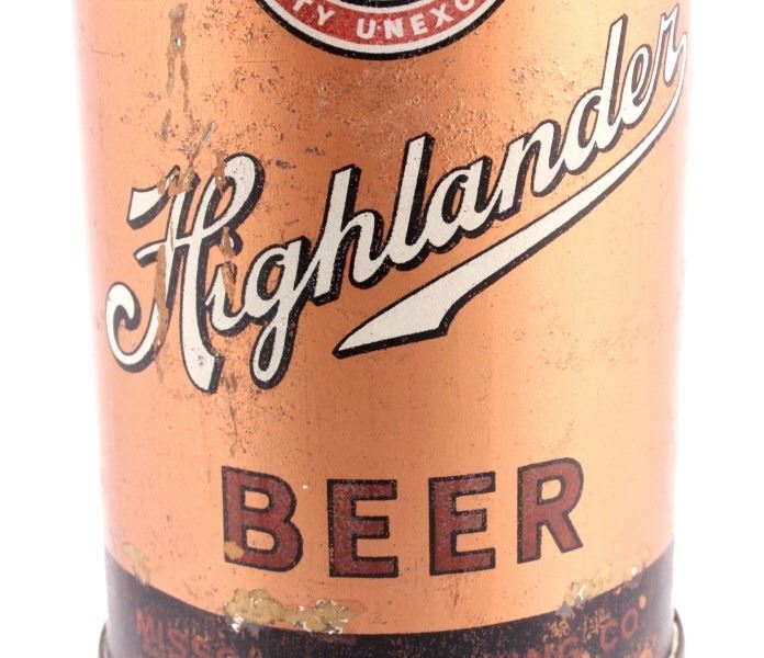 Highlander Cone Top Beer Can Helena Montana