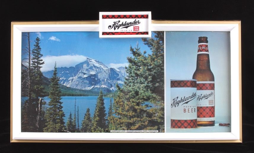 Highlander Beer Glacier Park Lighted Sign