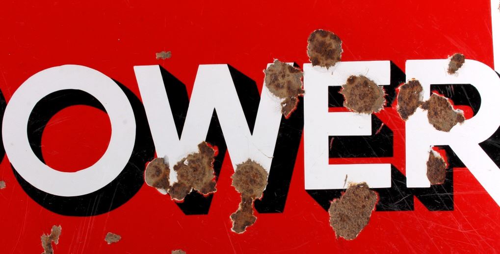 Montana Power Gasoline Double Sided Porcelain Sign