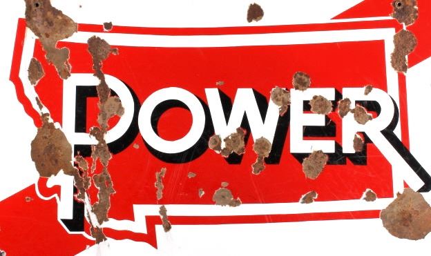 Montana Power Gasoline Double Sided Porcelain Sign