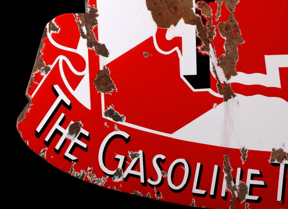 Montana Power Gasoline Double Sided Porcelain Sign