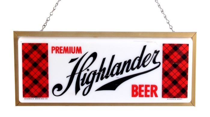 Highlander Beer Lighted Advertising Sign