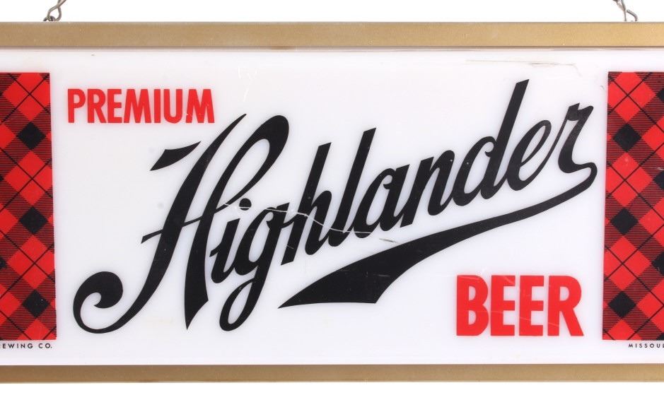Highlander Beer Lighted Advertising Sign