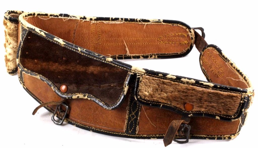 Montana Otter Fur Cowboy Money Belt 19th C.