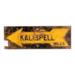 Original Kalispell Montana Highway Sign