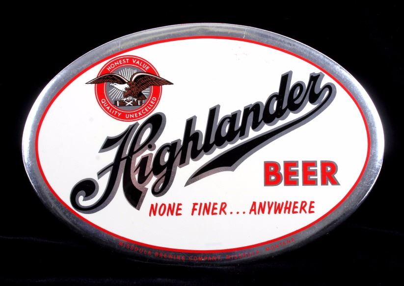 Highlander Beer Advertising Sign Missoula Montana