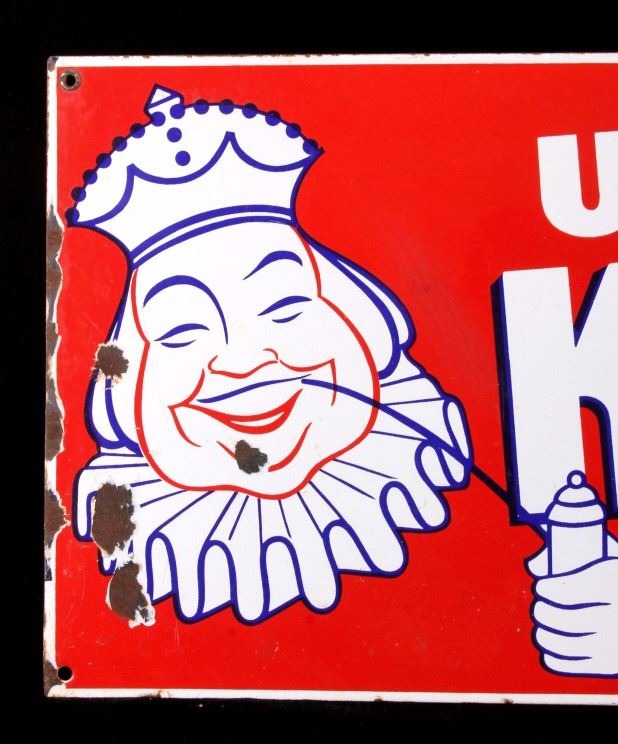 Original King Coal Porcelain Sign from Utah