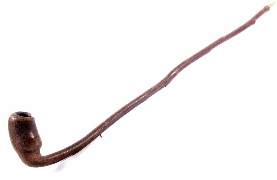 Great Lakes Carved Burl Wood Pipe 19th C.