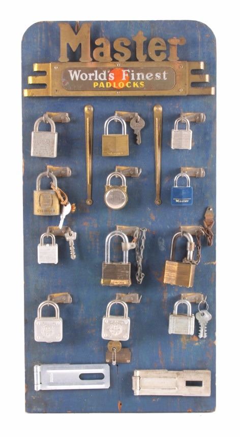 Master Padlock Advertising Display