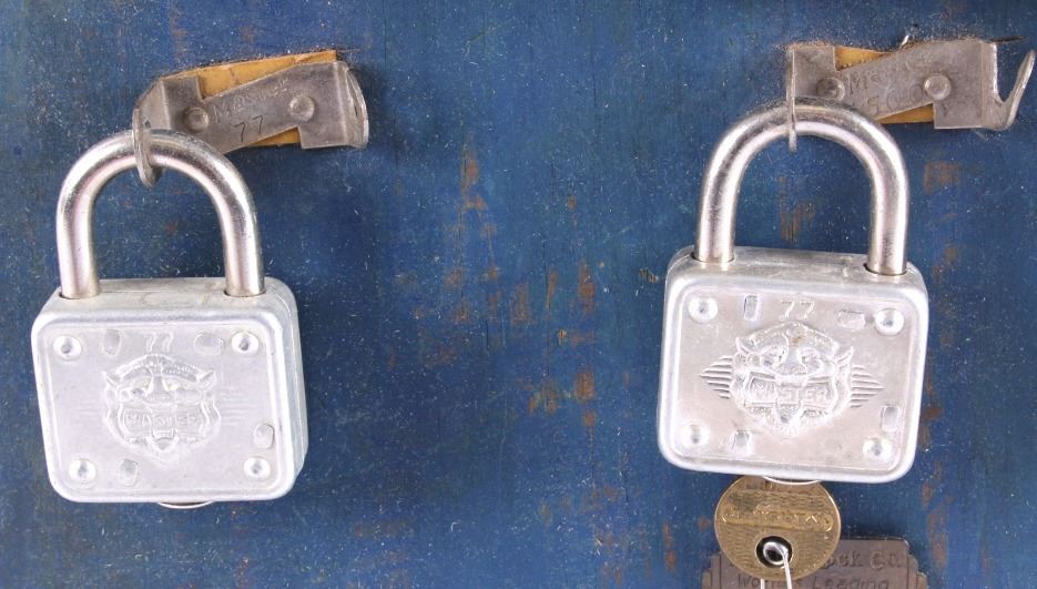 Master Padlock Advertising Display