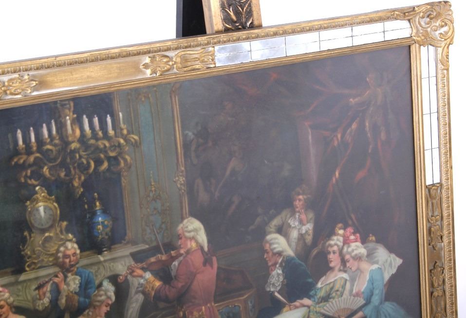 Italian Music Room Scene By Ernest Denecy