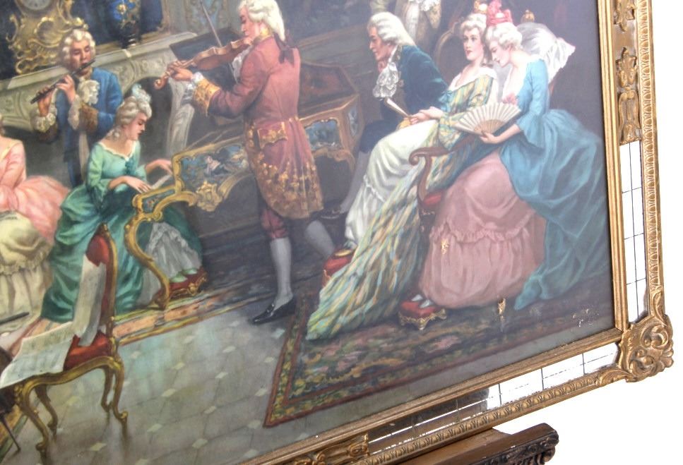 Italian Music Room Scene By Ernest Denecy