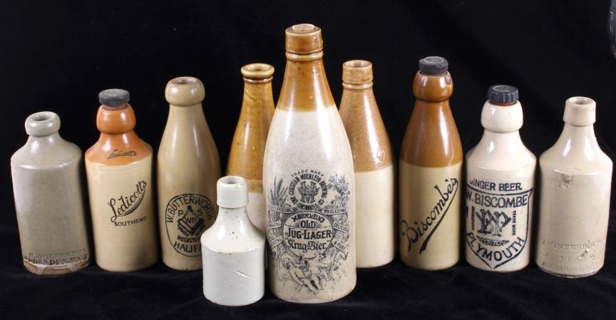 Antique Stoneware Bottle Collection