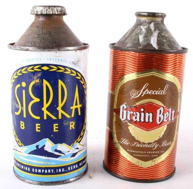 Collection Of Cone Top Beer Cans