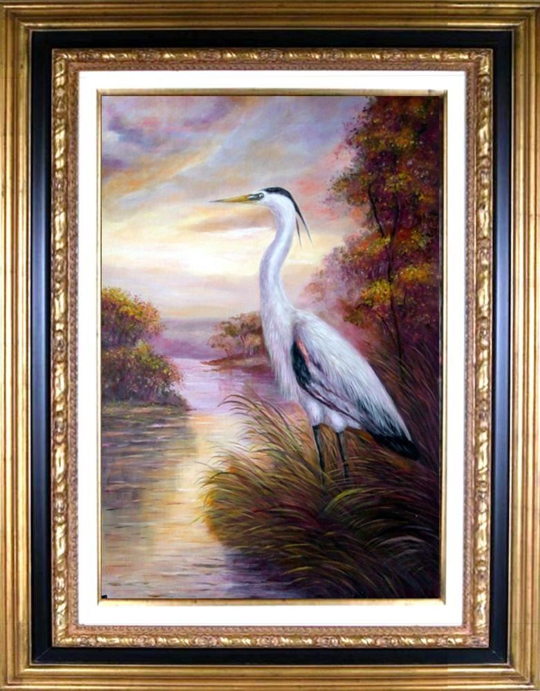 MP Elliott Fantastic Marsh Egret Realism Colorful Impressionstic ...