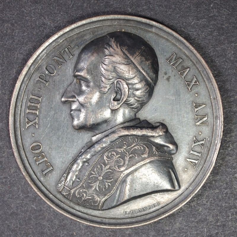 PAPAL MEDAL POPE LEO XIII ANNO XIV 1891