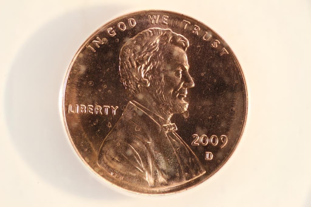 2009-D LINCOLN LOG CABIN CENT ANACS MS67RD