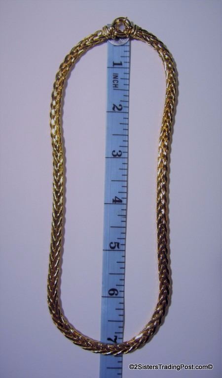 14K Yellow Italian Gold Palma Link Neck Chain Stamped ITALY, IWW, 14kt ...