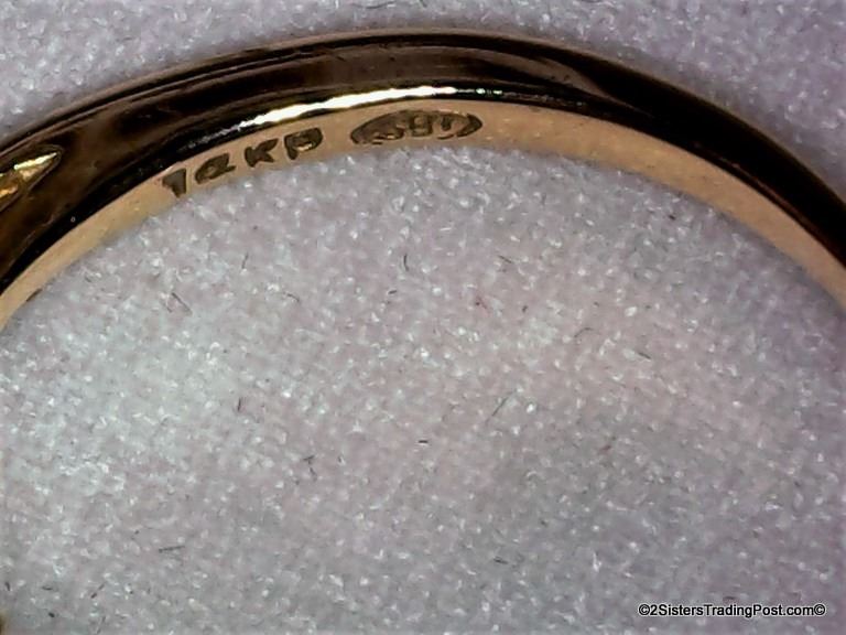 14KP Yellow Gold 15 Round Brilliant Cut Emeralds and 14 Round Brilliant ...