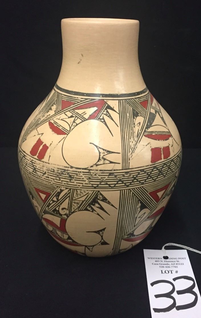 Vintage Hopi Pottery Vase – Signed