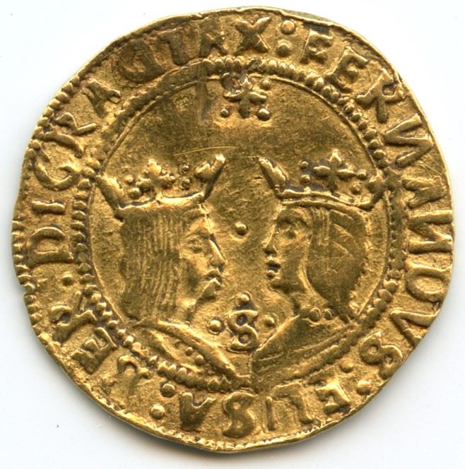 Spain 1476-1517, Gold Double Excellente, King Ferdinand and Isabella ...