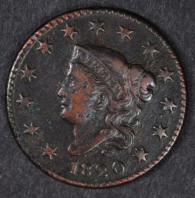 1820 LARGE CENT VF