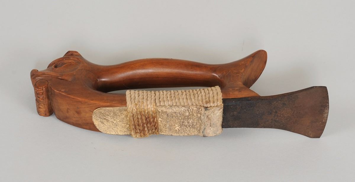 Northwest Coast Figural D'adze 9 3/4" L. 2 3/4" H. Good Condition with ...